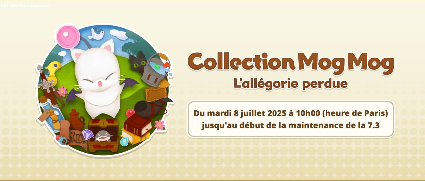 FFXIV : Collection Mog Mog – L’Allégorie Perdue (juillet 2025)