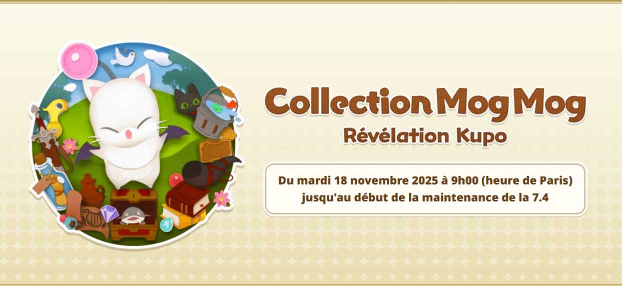 FFXIV – Collection Mog Mog « Révélation Kupo » novembre 2025